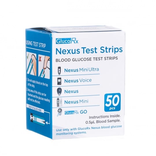 GlucoRx Nexus 50 Test Strips | Meds Direct To You